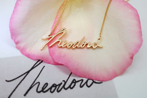 Gold Signature Necklace: Your Actual Signature In 14k Gold – Fine ...